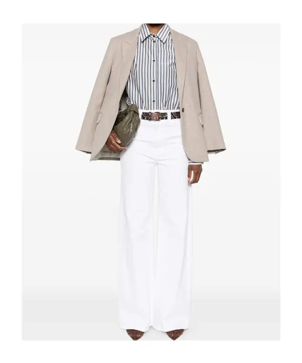 FORTE_FORTE Striped Shirt With Lapel Collar - No