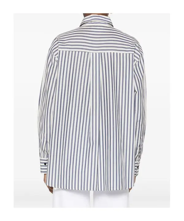 FORTE_FORTE Striped Shirt With Lapel Collar - No