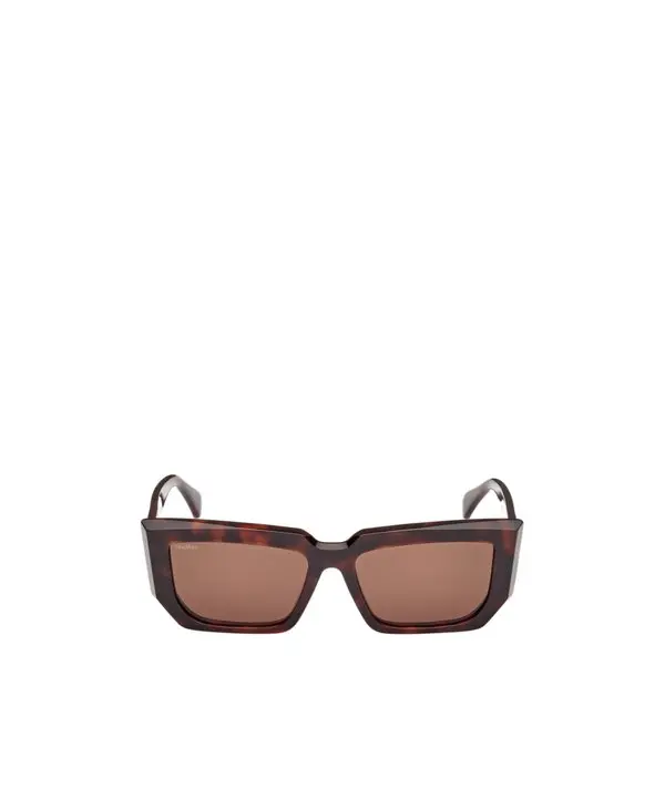 Max Mara Rectangle Frame Sunglasses - Brown