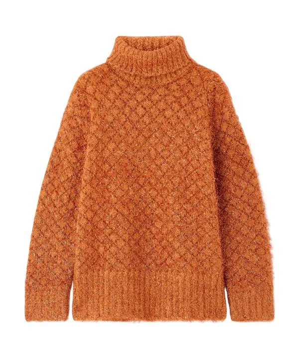 Dries Van Noten Long-sleeved High-neck Knitted Shirt - Brown