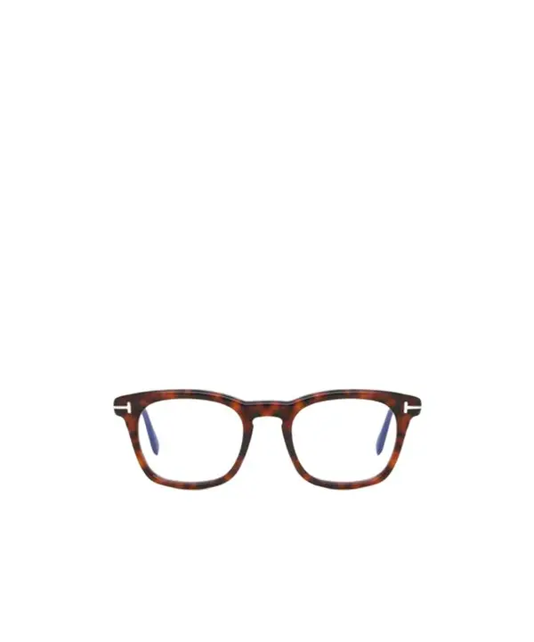 TOM FORD Logo Flat Mirror Eyeglasses - Red