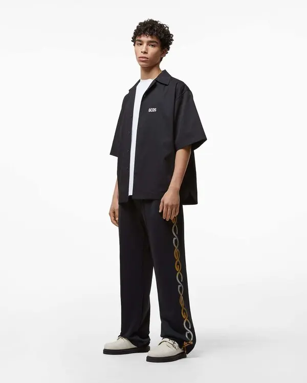 Gcds Logo Stripe Track Pants - Black