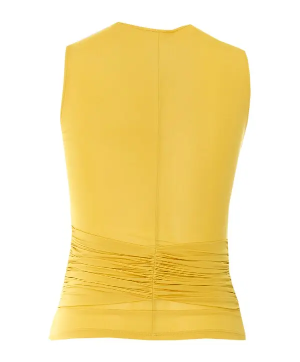Elisabetta Franchi Jewel-detail Sleeveless Knitted Top - Yellow