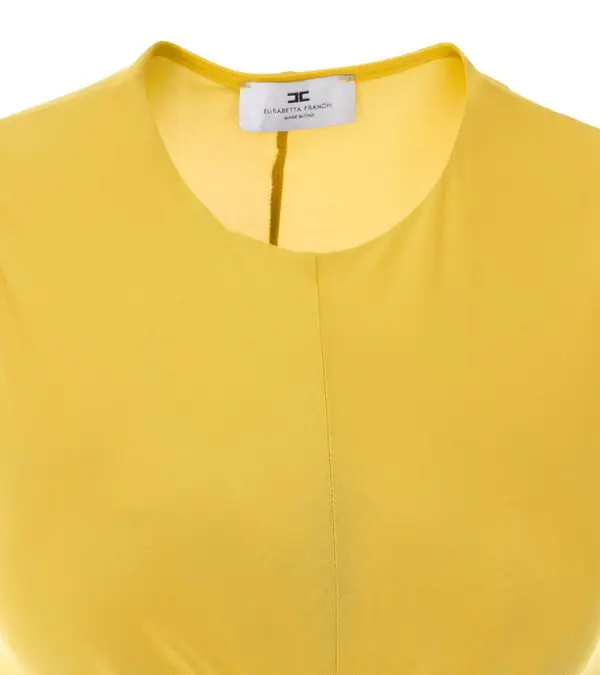 Elisabetta Franchi Jewel-detail Sleeveless Knitted Top - Yellow