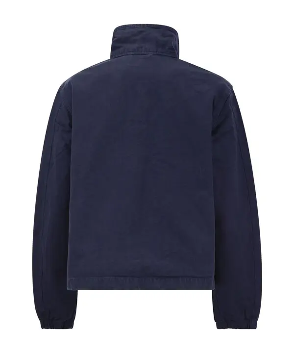 Polo Ralph Lauren High Collar Windbreaker Jacket With Iconic Pony Logo - Blue
