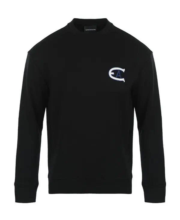 Emporio Armani Logo Pullover Sweater - Black