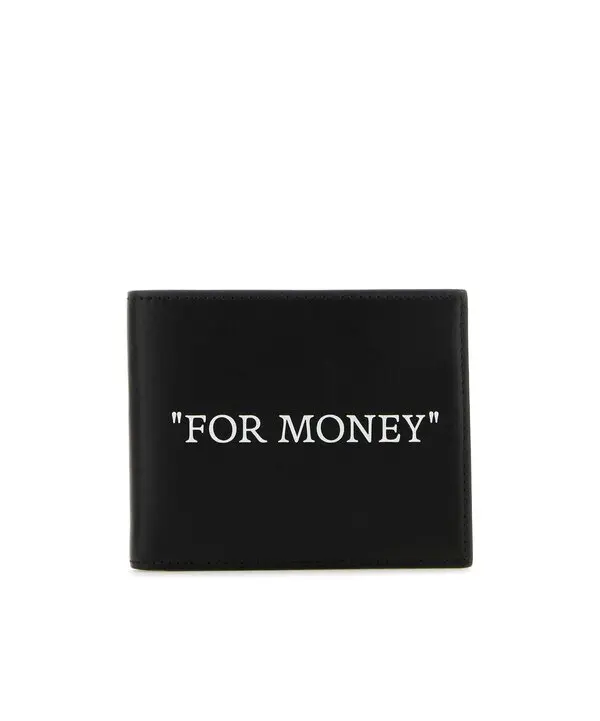 Off-White Quote Bifold Wallet - Black