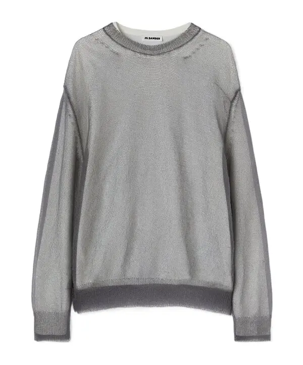 JIL SANDER Layered Translucent Jumper - Gray