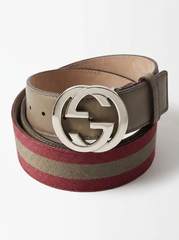 Gucci Gg Buckle Belt - Brown