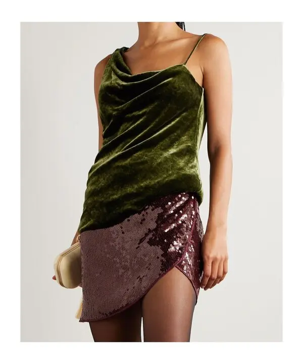 Dries Van Noten Asymmetrical Draped Top - Green