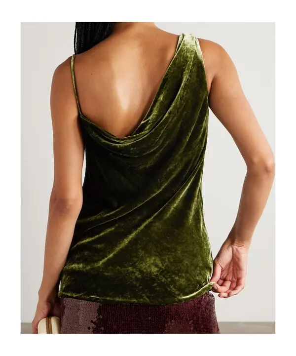 Dries Van Noten Asymmetrical Draped Top - Green