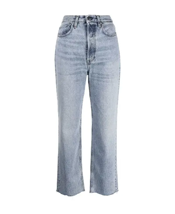TOTEME Classic Cut Cropped Jeans - Gray