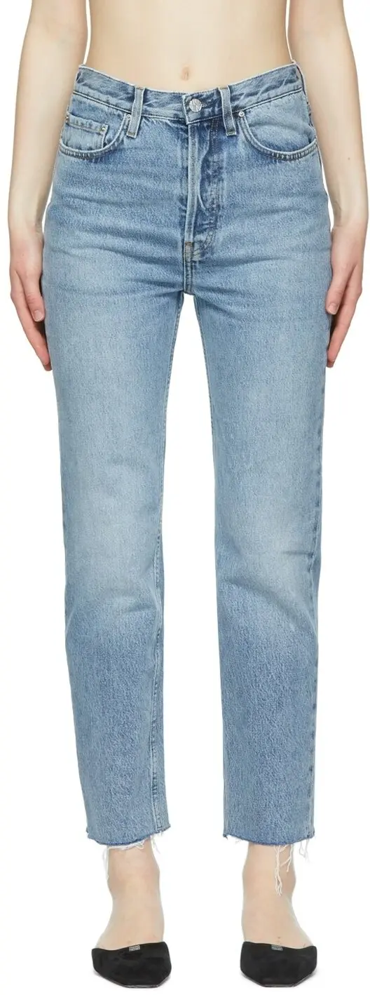 TOTEME Classic Cut Cropped Jeans - Gray