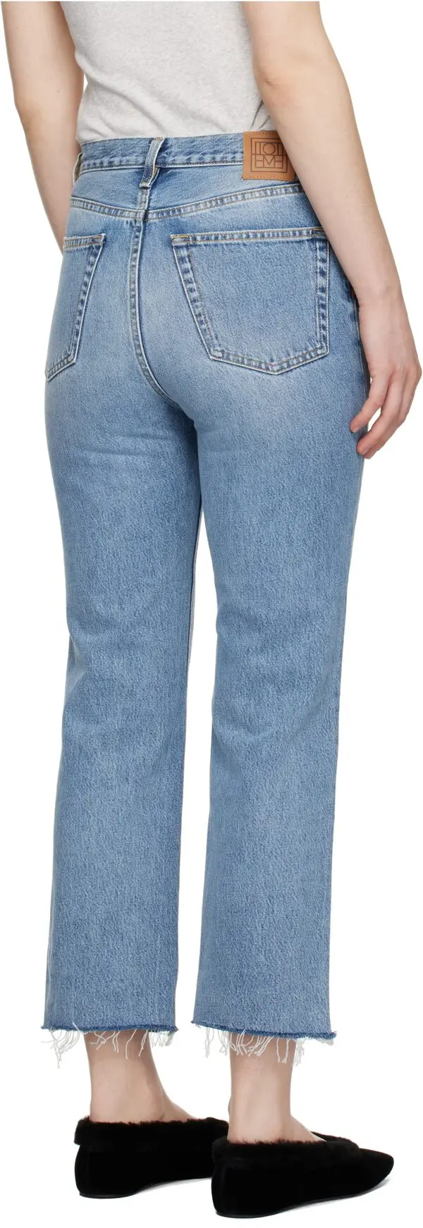 TOTEME Classic Cut Cropped Jeans - Gray