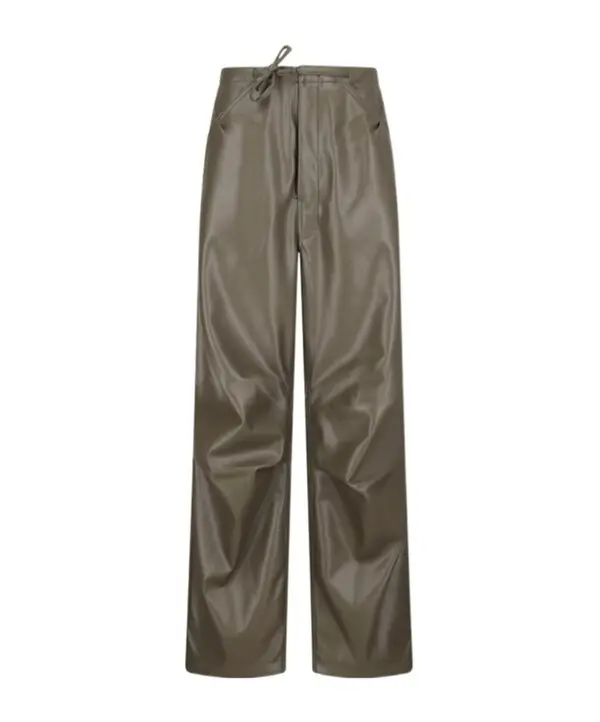 DARKPARK Faux Leather Tie Waist Pants