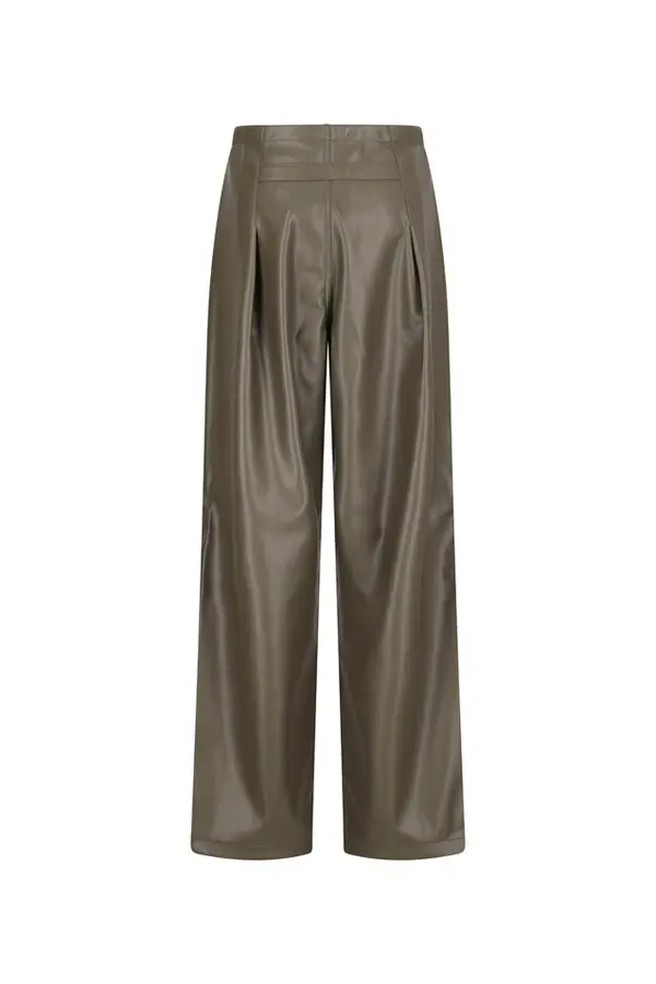 DARKPARK Faux Leather Tie Waist Pants