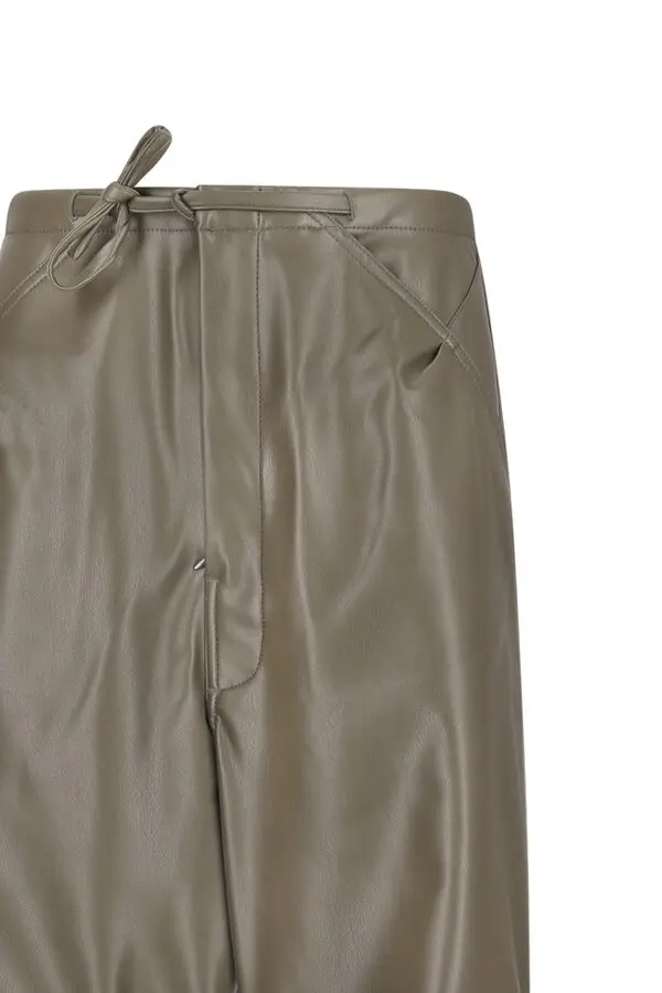DARKPARK Faux Leather Tie Waist Pants