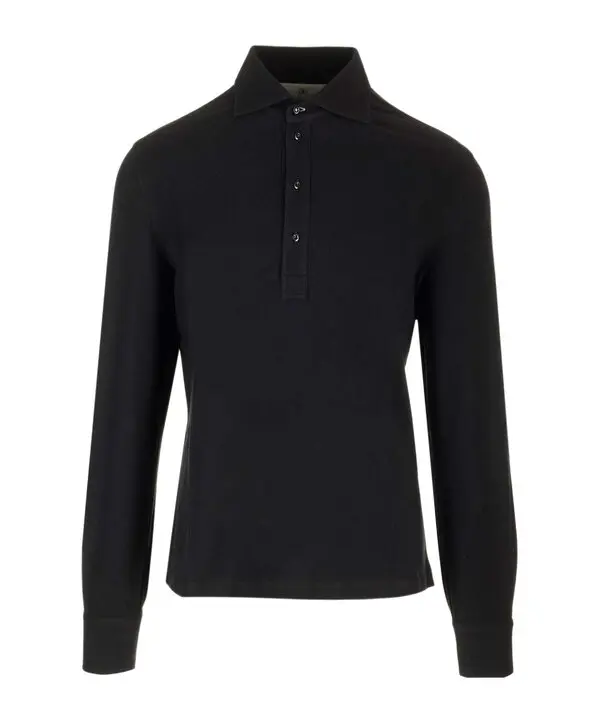Brunello Cucinelli Long Sleeved Buttoned Polo Shirt