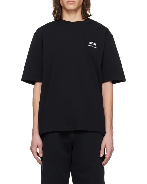 AMI Paris Logo Printed Crewneck T-shirt