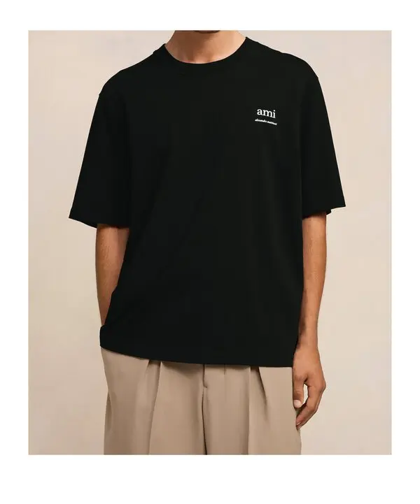 AMI Paris Logo Printed Crewneck T-shirt
