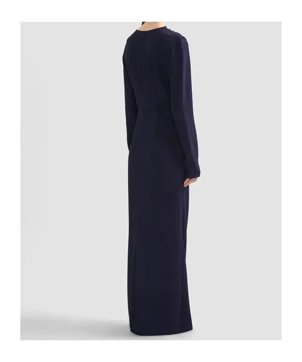 Erdem Long-sleeved High Neck Maxi Dress With Embellished Detailing