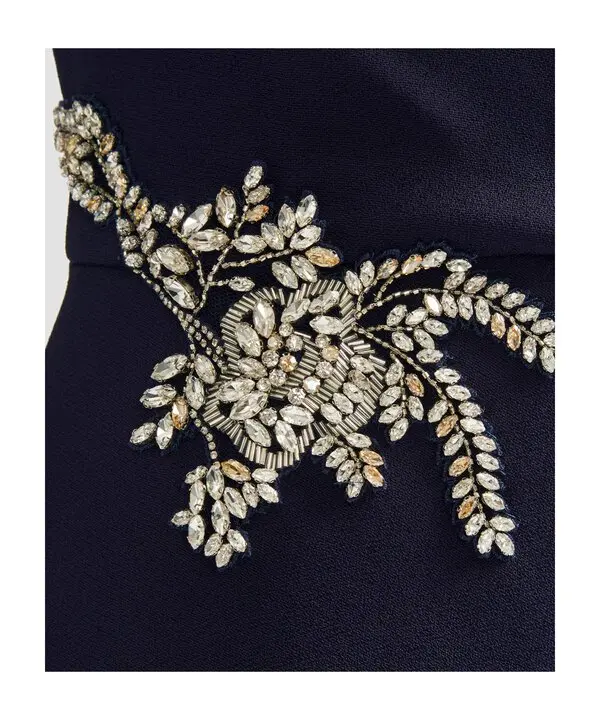 Erdem Long-sleeved High Neck Maxi Dress With Embellished Detailing