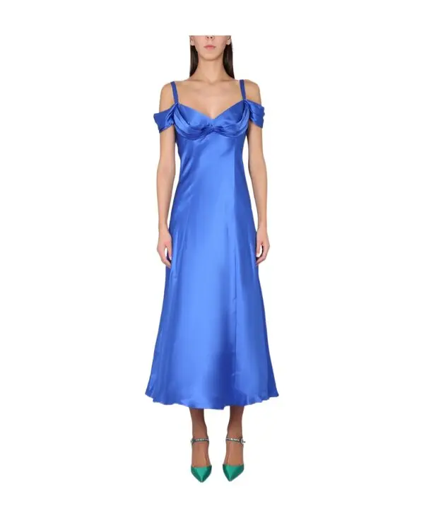 Alberta Ferretti Sweetheart Neck Long Dress