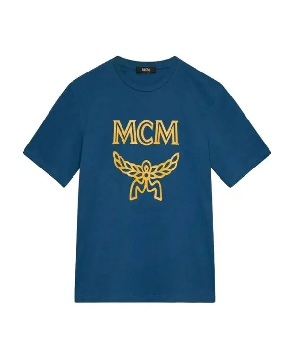 Mcm Short-sleeved Logo Printed T-shirt - Blue