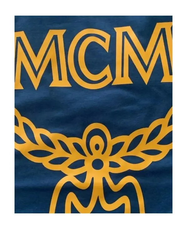 Mcm Short-sleeved Logo Printed T-shirt - Blue