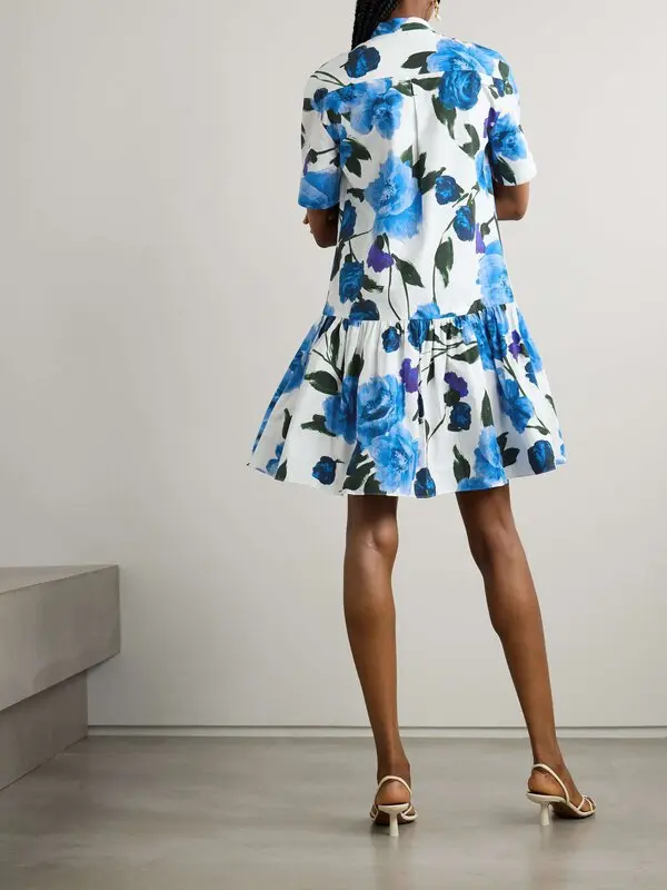 Erdem Floral-print Cotton Minidress