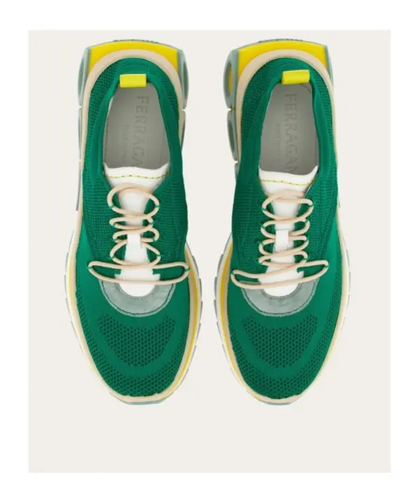 FERRAGAMO Mesh Running Sneakers - Green