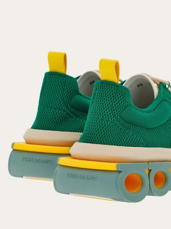 FERRAGAMO Mesh Running Sneakers - Green
