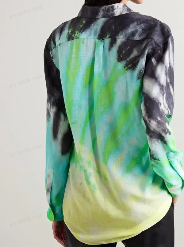 Gabriela Hearst Tie-dye Long-sleeve Shirt
