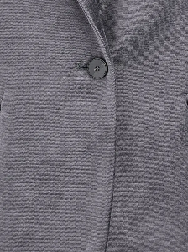 FORTE_FORTE Single-breasted Velvet Blazer