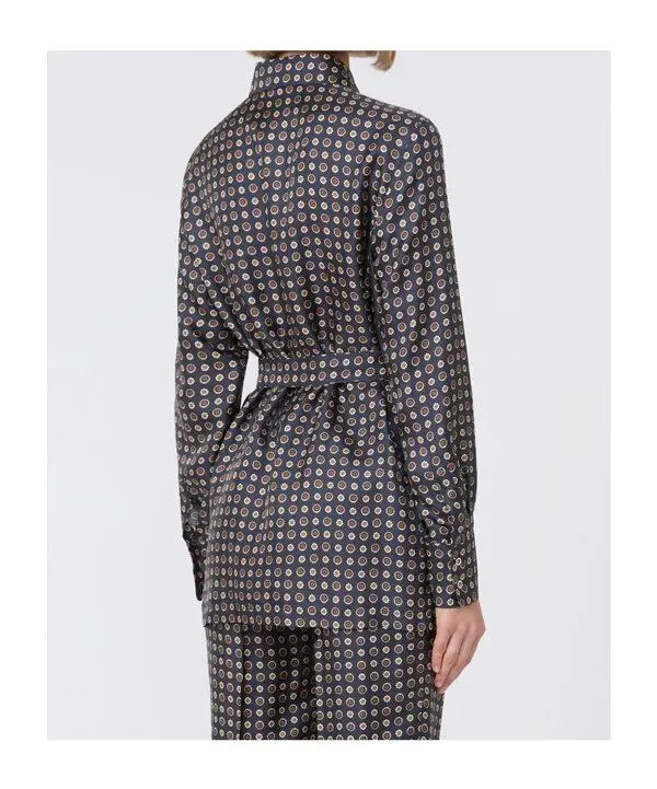 Max Mara Printed Silk Shirt