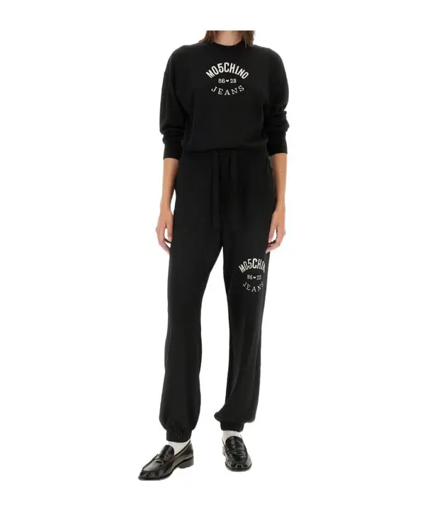 Moschino Logo Print Elastic Waist Sweatpants