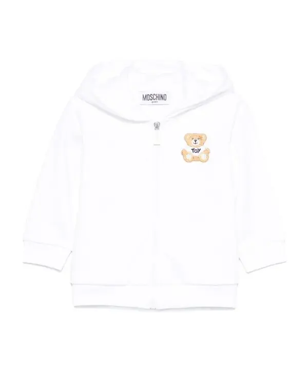 Moschino Teddy Bear Zip-up Hoodie - White