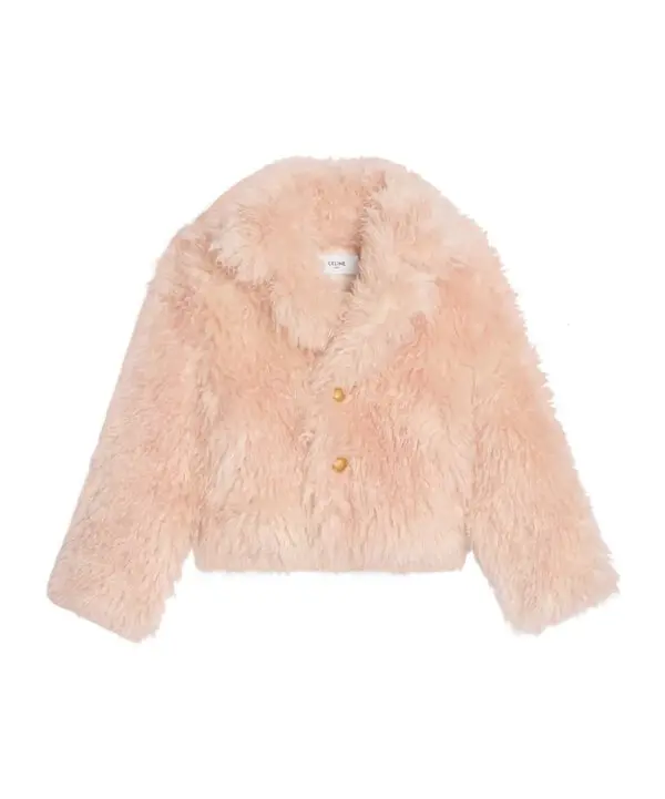 Celine Egg-shaped Peacoat In Mohair
