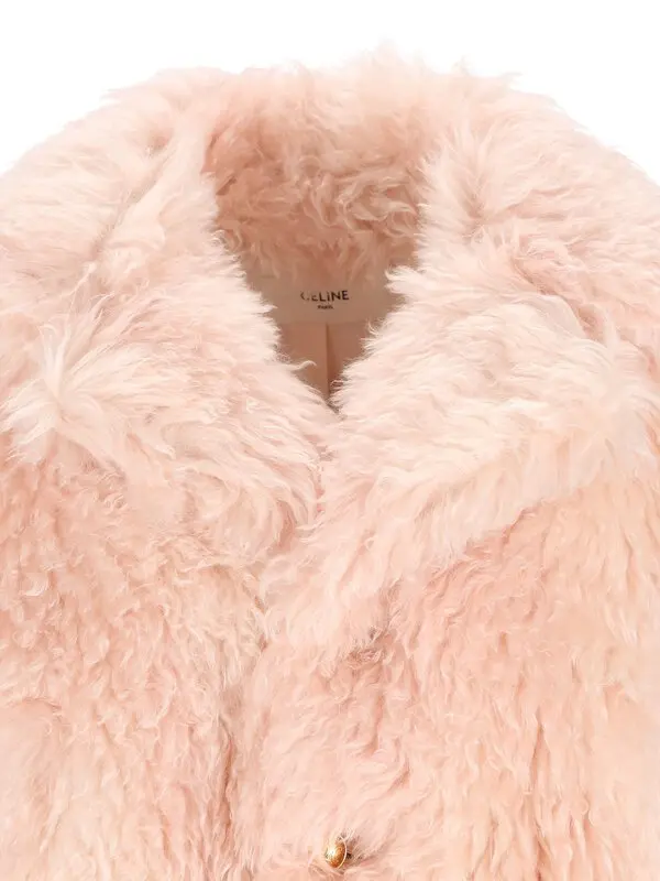 Celine Egg-shaped Peacoat In Mohair