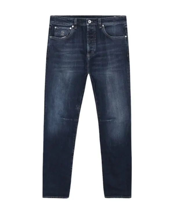 Brunello Cucinelli Comfort Cotton Denim Leisure-fit Five-pocket Trousers