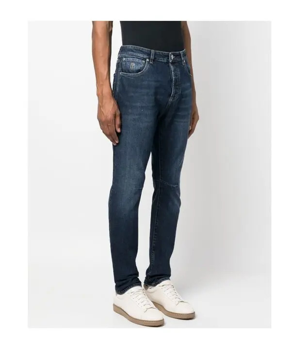 Brunello Cucinelli Comfort Cotton Denim Leisure-fit Five-pocket Trousers