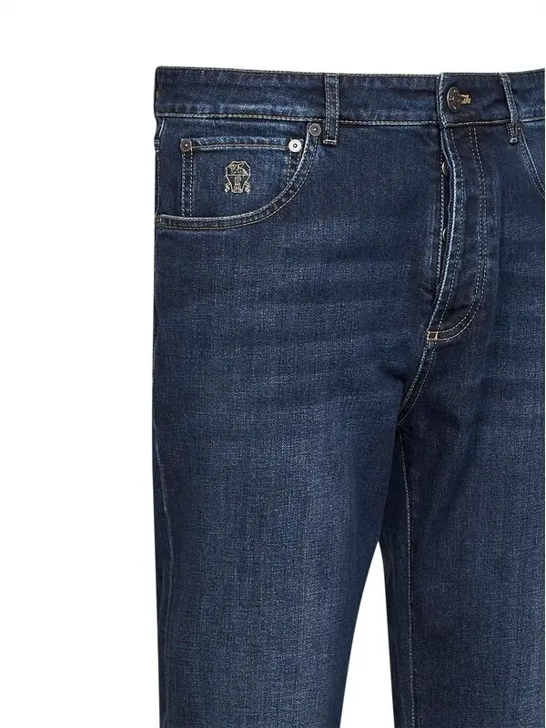 Brunello Cucinelli Comfort Cotton Denim Leisure-fit Five-pocket Trousers