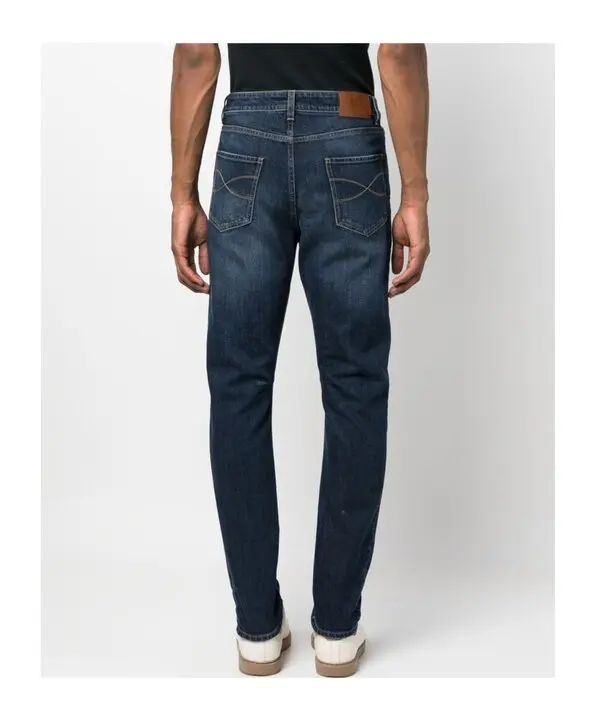 Brunello Cucinelli Comfort Cotton Denim Leisure-fit Five-pocket Trousers