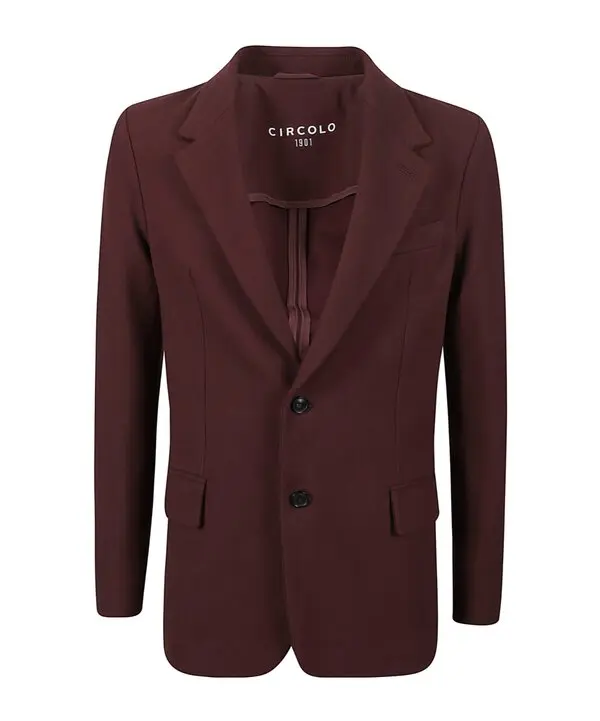 CIRCOLO 1901 Unlined Two-button Jacket With Notch Lapel - Red