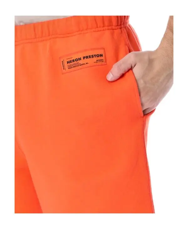 Heron Preston Logo Patch Bermuda Shorts - Orange