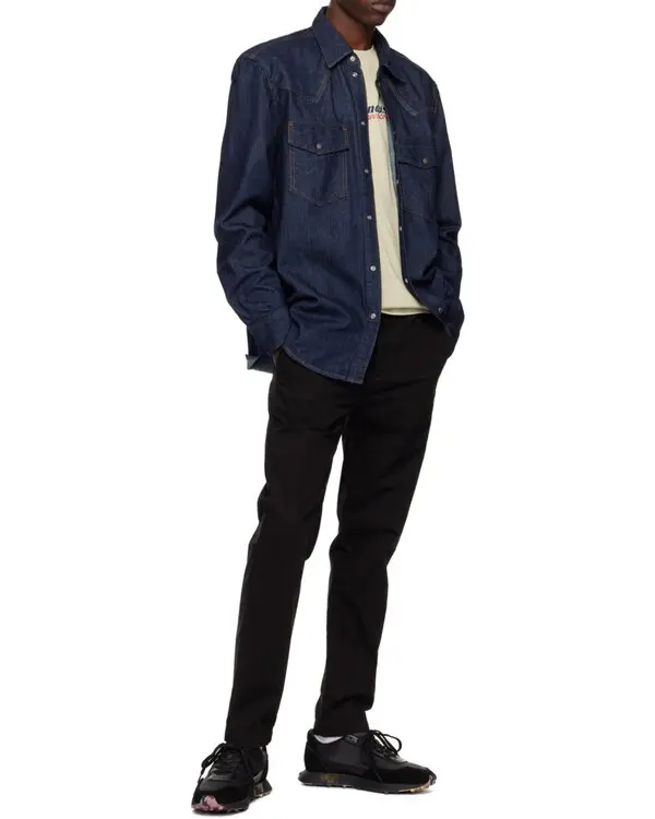 DIESEL® D-ocean Western Long-sleeved Shirt - Black