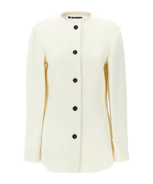 JIL SANDER 94 Single-breasted Jacket - White