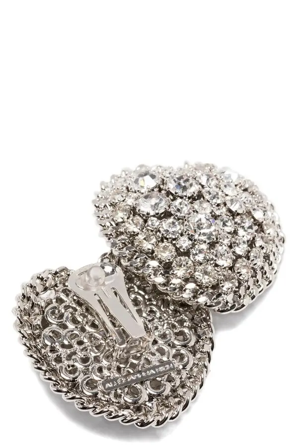 Alessandra Rich Heart Embellished Clip-on Earrings