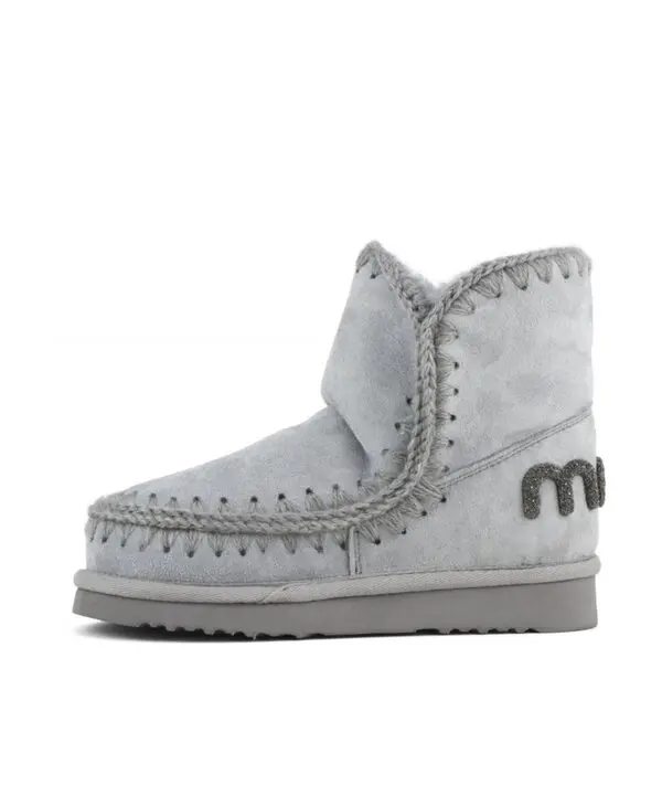 Mou Whipstitch Trim Detail Boots - Iced Sea