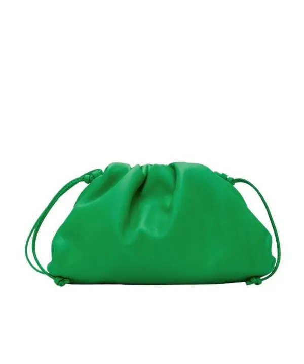 Bottega Veneta Mini Clutch Bag With Drawstring Closure - Green